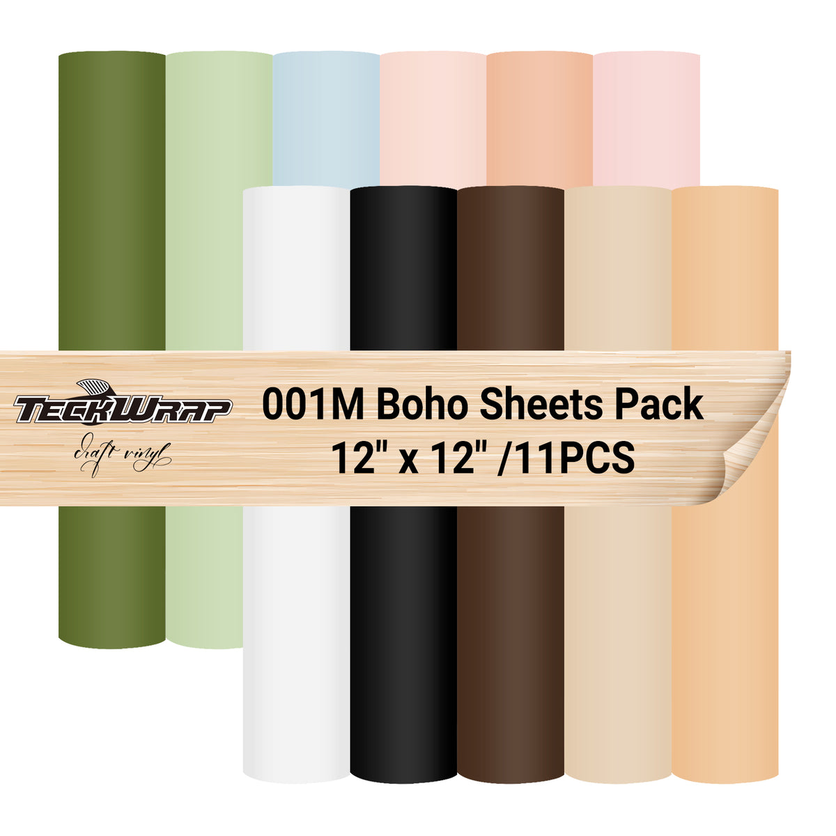 Pastel Vinyl 001 Series Pastel Color Sheets Pack– TeckwrapCraft