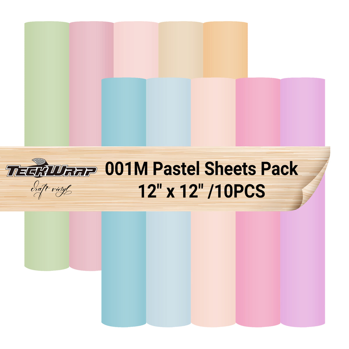 Pastel Vinyl 001 Series Pastel Color Sheets Pack– TeckwrapCraft