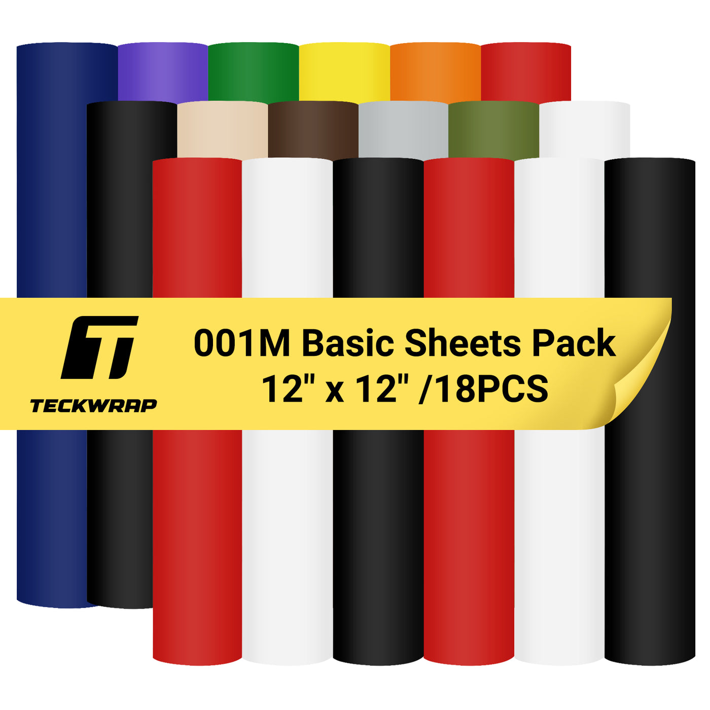 001 Series Basic Color Sheets Pack – TeckWrapCraft