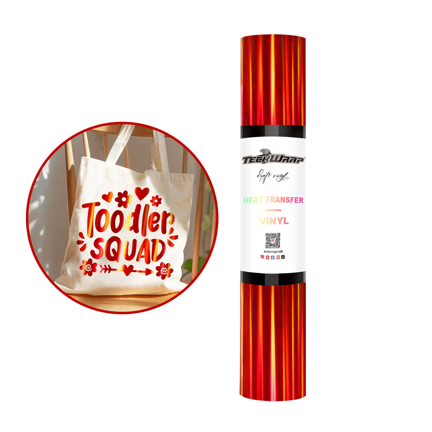 Metallic Heat Transfer Vinyl ( HTV) Roll 5ft – TeckWrapCraft