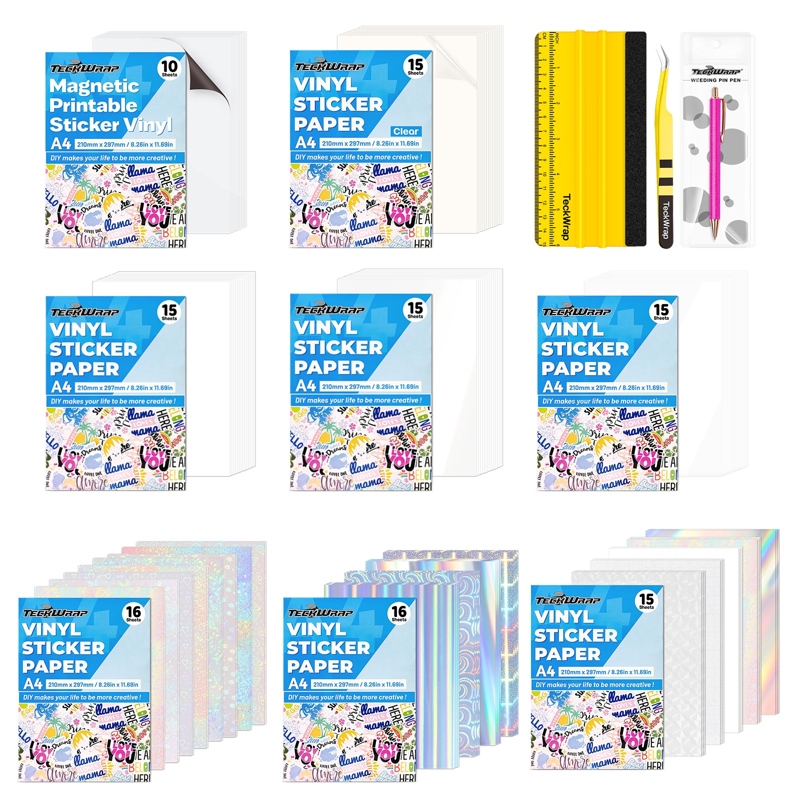 Printable Sticker Vinyl Bundle – TeckwrapCraft