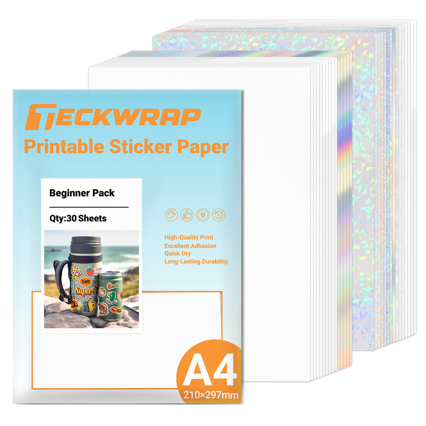 Inkjet Printable Sticker Paper 30 Sheets – TeckWrapCraft